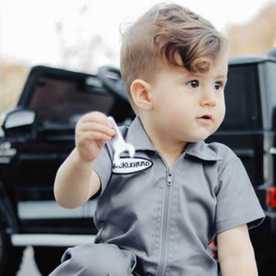 Knuckleheads Grey Grease Monkey Coverall Baby Boy – Knuckleheads Clothing