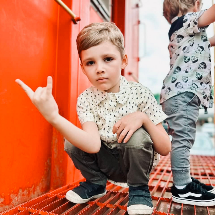 Knuckleheads Skull Rockabilly Shirt Baby Boy Clothes 3 Months to 10 ...