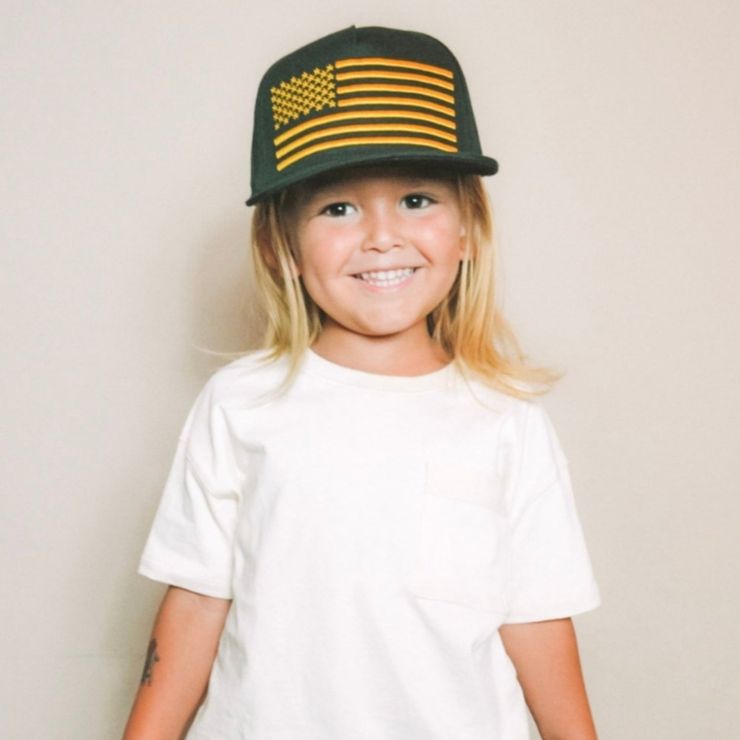 FINAL SALE - USA Gold Flag Trucker Hat – Knuckleheads Clothing