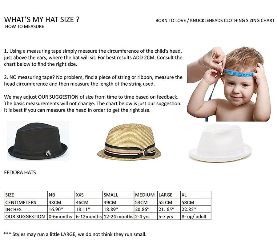 Knuckleheads Grey Herringbone Fedorafor Boys 3 Months to 8 Years ...