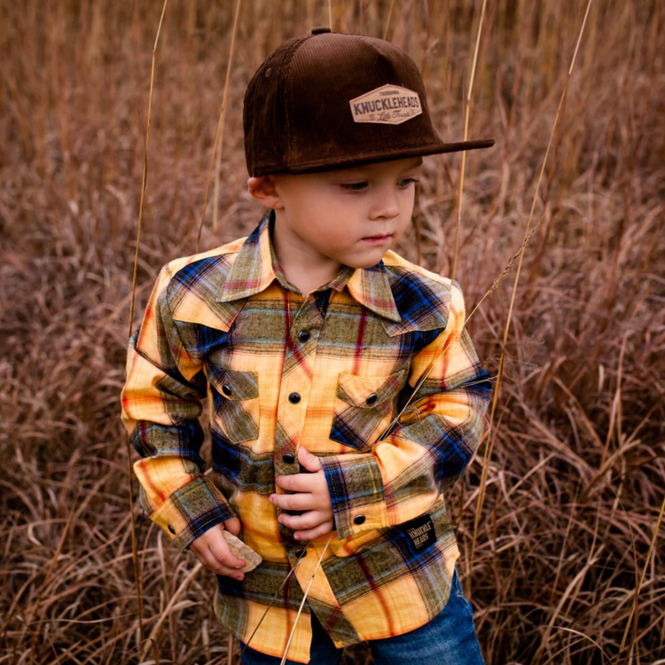 Yellow Highland Flannel Button Down Shirt for Boys 6 Months to 10 Years ...